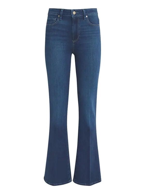 Paige Stretch Denim Laurel Canyon Jeans - Navy