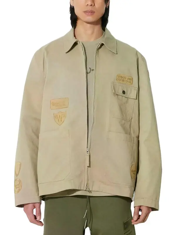 Universal Works Embroidered Patches Collared Jacket - Neutrals