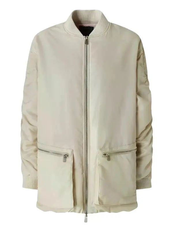 Pinko Zip-fastening Pocket Bomber Jacket - Neutrals