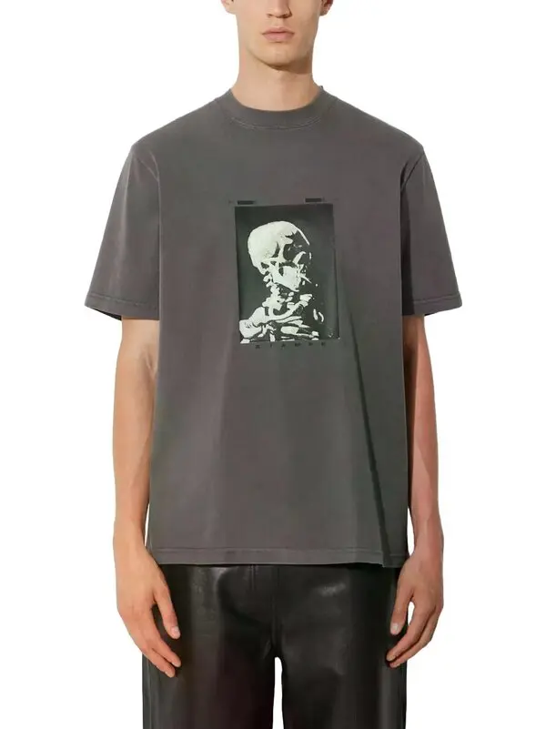 STAMPD Skull-print Cotton T-shirt - Grey