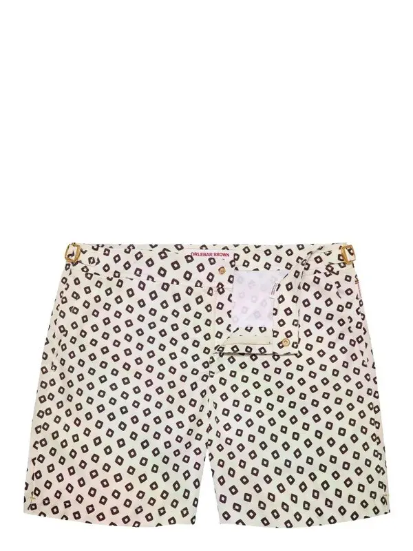 Orlebar Brown Bulldog Geometric-print Swim Shorts - White