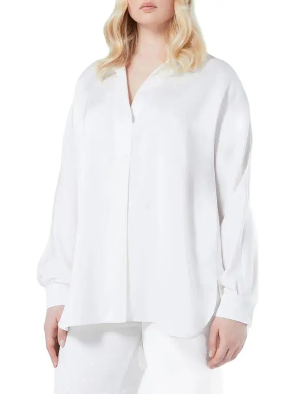 Marina Rinaldi Euro Satin Top - Ivory
