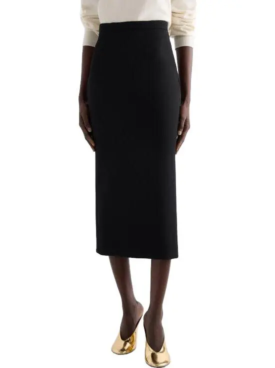 Givenchy Crepe Cady Midi Skirt - Black