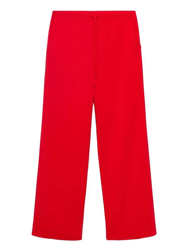 Mango Drawstring Straight-leg Pants - Red