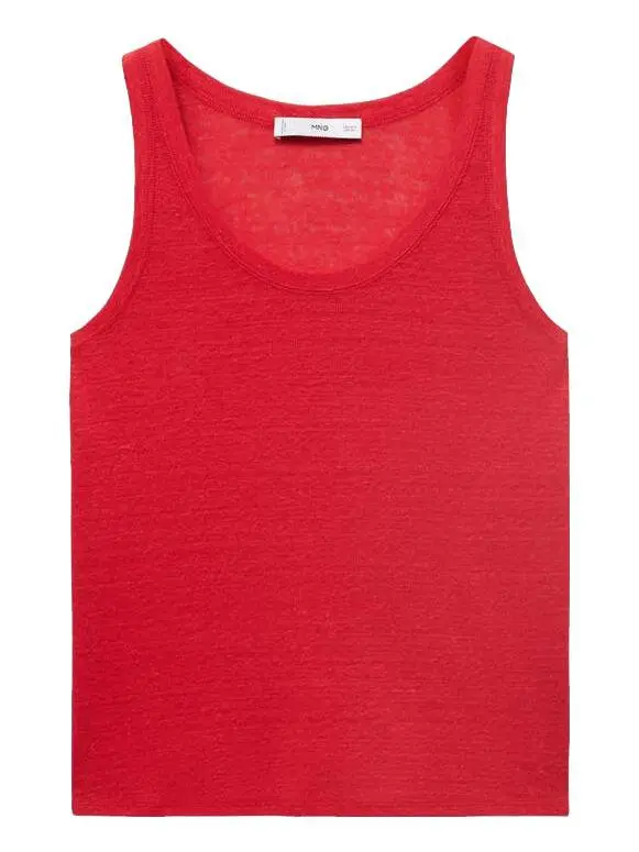 Mango Linen Tank - Red