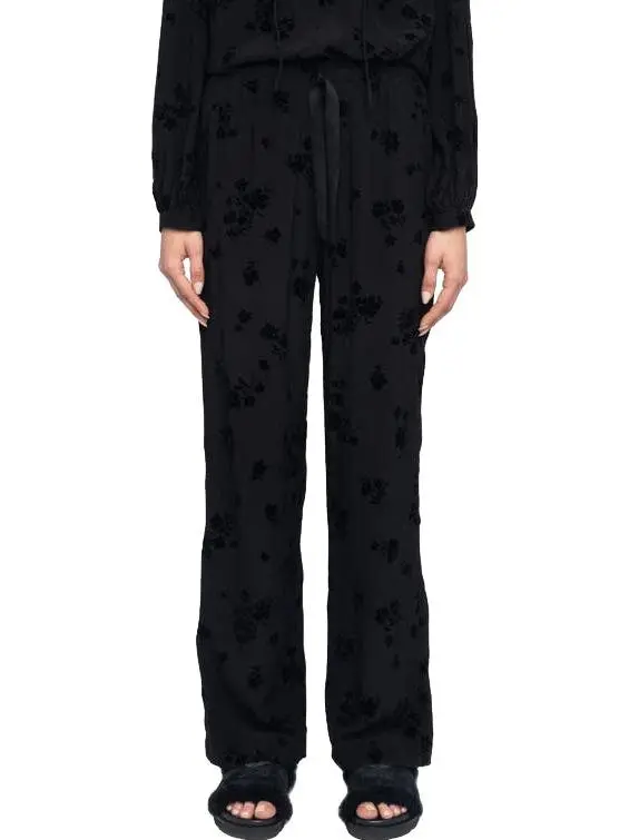 Zadig&Voltaire Poma Floral Satin Pants - Black