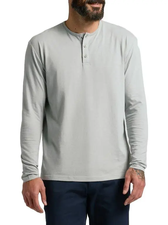 True Classic Classic Long Sleeve Henley - Steel