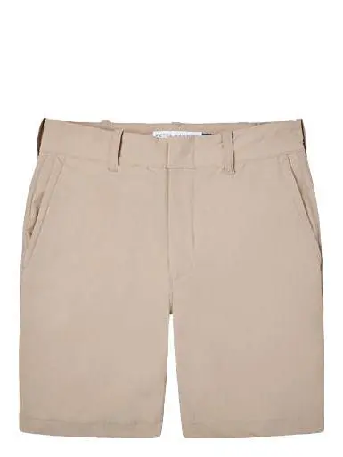 PETER MANNING NYC 7-inch Inseam Tech Shorts - Khaki