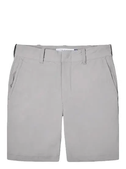 PETER MANNING NYC 7-inch Inseam Tech Shorts - Light Grey