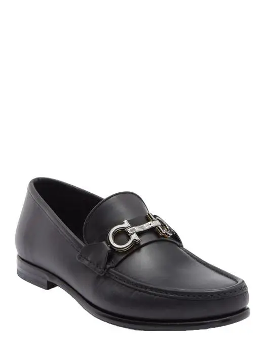FERRAGAMO Avril Double Gancio Bit Loafer - Nero