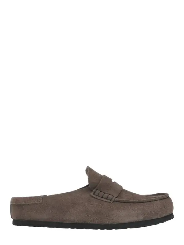 BIRKENSTOCK Naples Suede Loafers - Concrete Grey