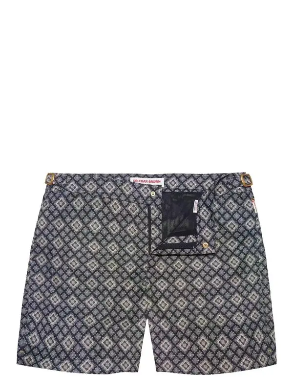 Orlebar Brown Bulldog Geometric-patterned Swim Shorts - Blue