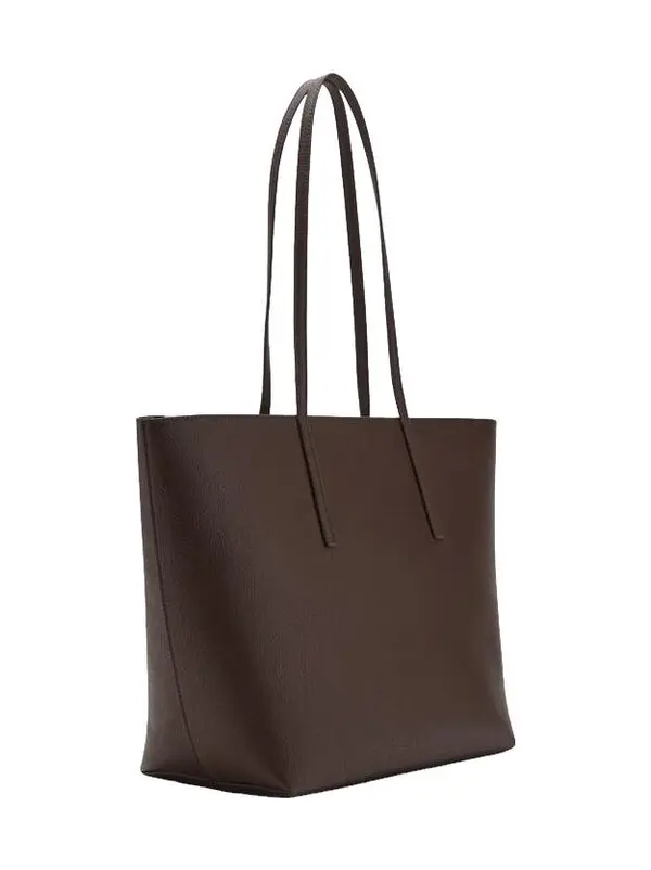 Mango Shopper Tote With Double Handles - Chocolate