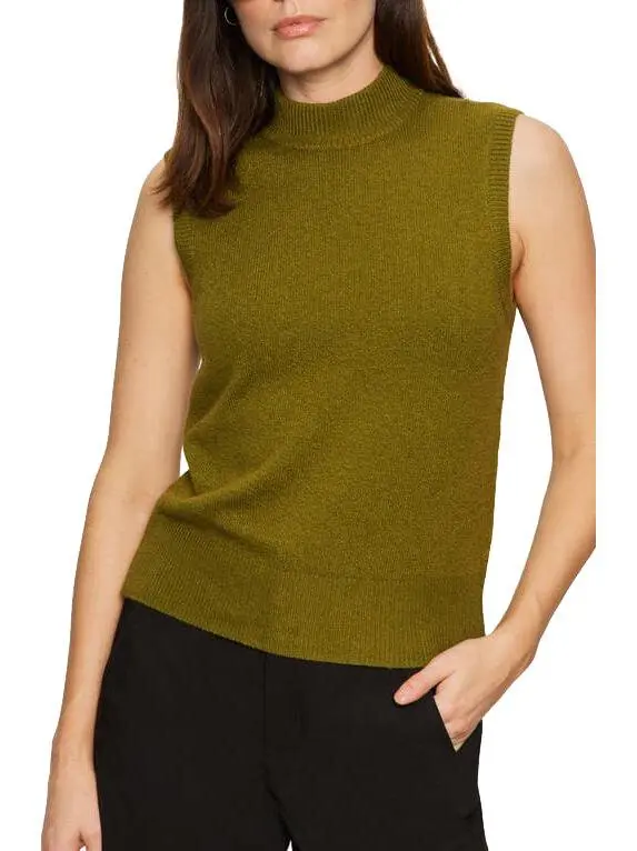 Sanctuary Leopard Print Sleeveless Sweater - Martini Olive