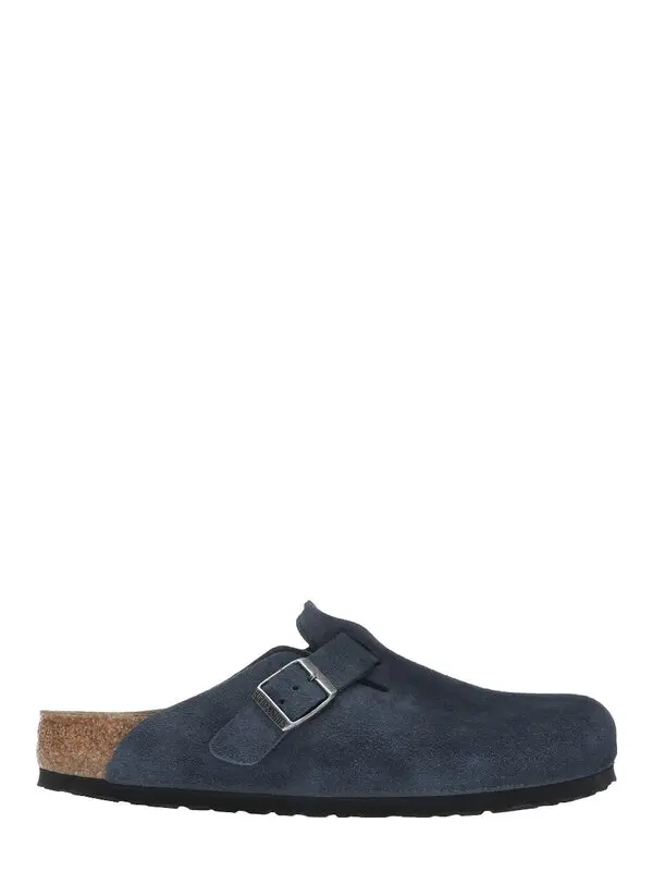 BIRKENSTOCK Boston Suede Clogs - New Navy Blue