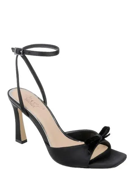 Badgley Mischka Elisha Ankle Strap Sandal - Black Satin