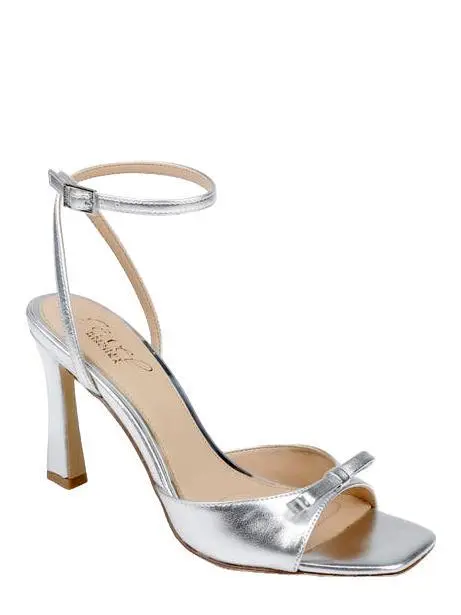 Badgley Mischka Elisha Ankle Strap Sandal - Silver Metallic