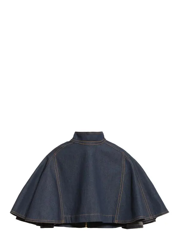 Zimmermann Hypnotic Denim Cape Top - Night Sky