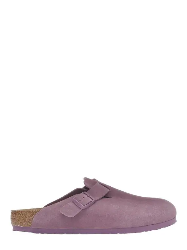 BIRKENSTOCK Boston Suede Clogs - Mauve