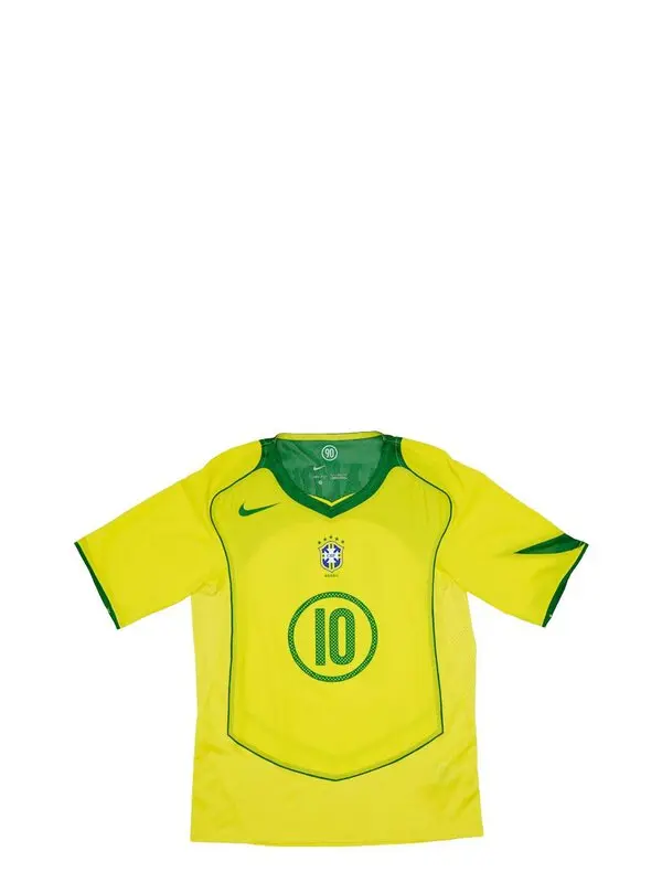 Nike Total 90 Brazil Ronaldinho 2004 Reissue Jersey - Opti Yellow/apple Green