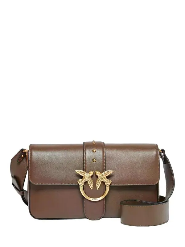 Pinko Leather Shoulder Bag - Brown