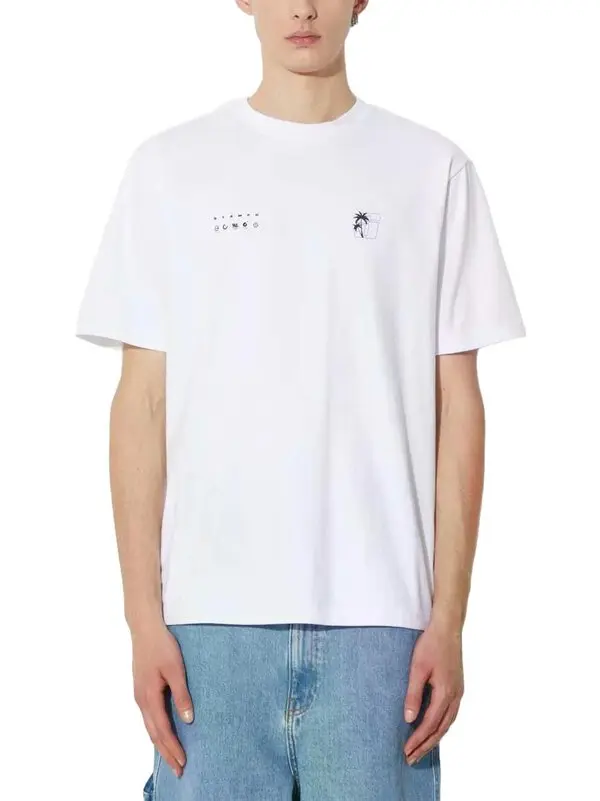 STAMPD Palm-tree-graphic T-shirt - White