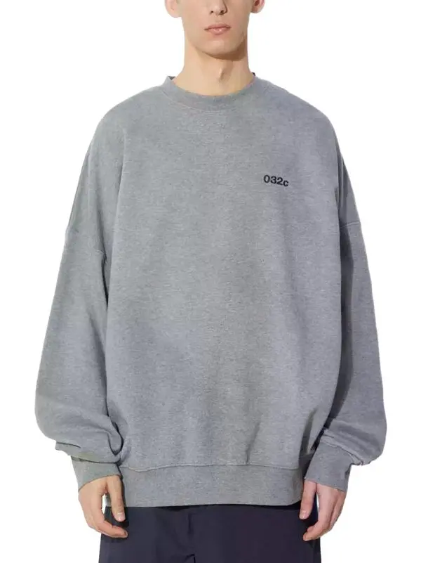 032C Logo-print Long-sleeve Sweatshirt - Grey