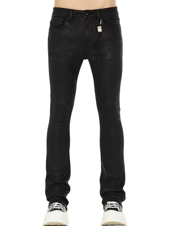 CULT OF INDIVIDUALITY Lenny 603 Coated Bootcut Jeans - Black Coated