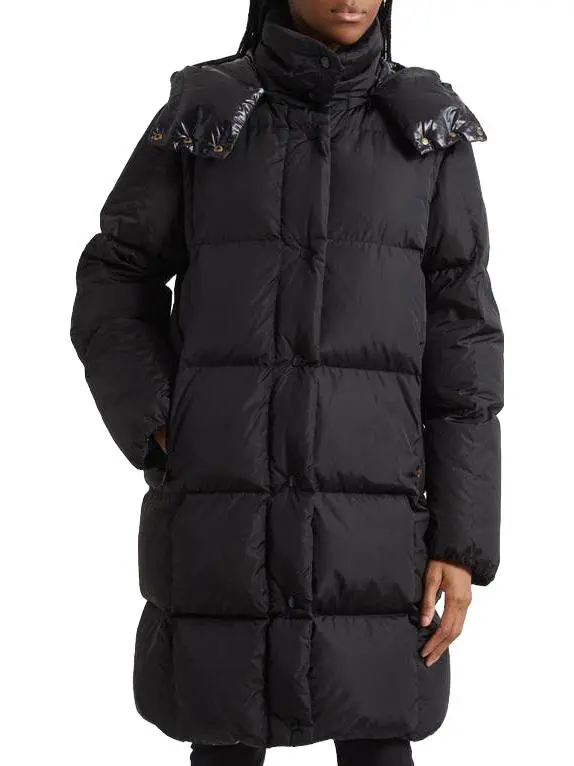 Moncler Water-resistant Long Coat - Black