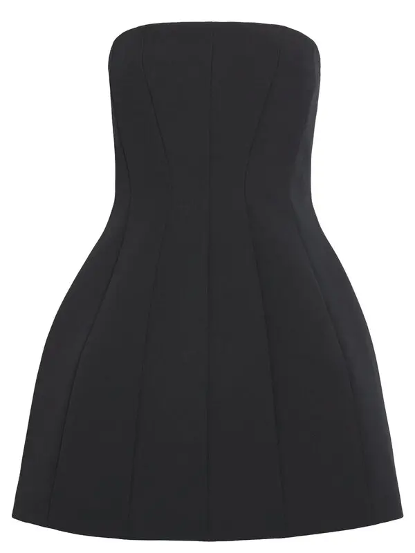 Max Mara Structured Bustier Mini Dress - Black