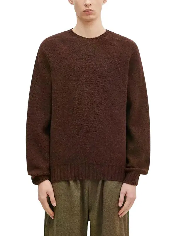 Universal Works Round-neck Wool Knit Sweater - Brown