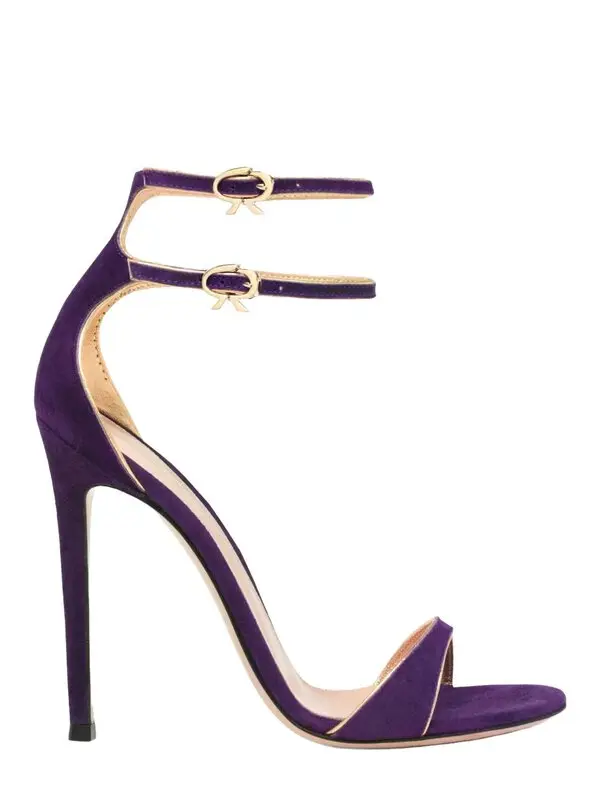GIANVITO ROSSI 115mm Victorine Double-buckle Heeled Sandals - Purple