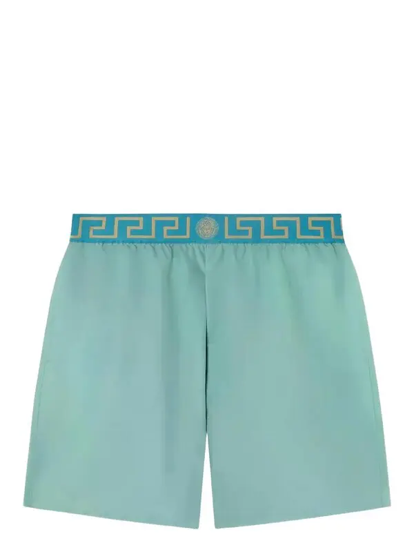 Versace Greca Border Swim Shorts - Green