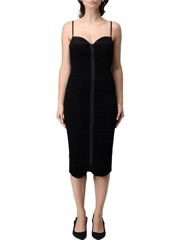 Elisabetta Franchi Midi Dress - Black