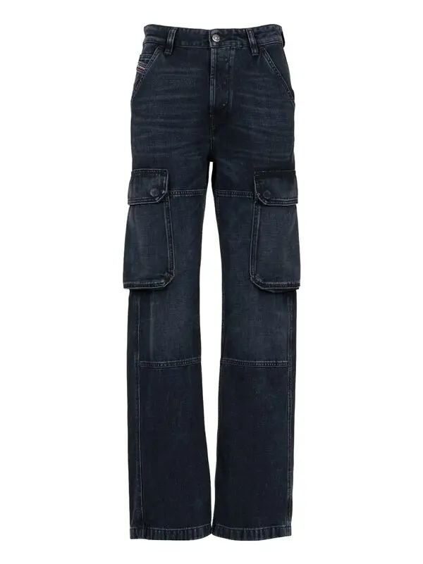 DIESEL® Denim Batavia Cargo Jeans - Denim Nero
