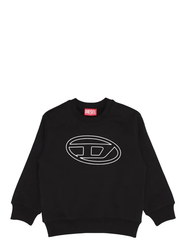 DIESEL® Printed Long-sleeve Pullover - Black