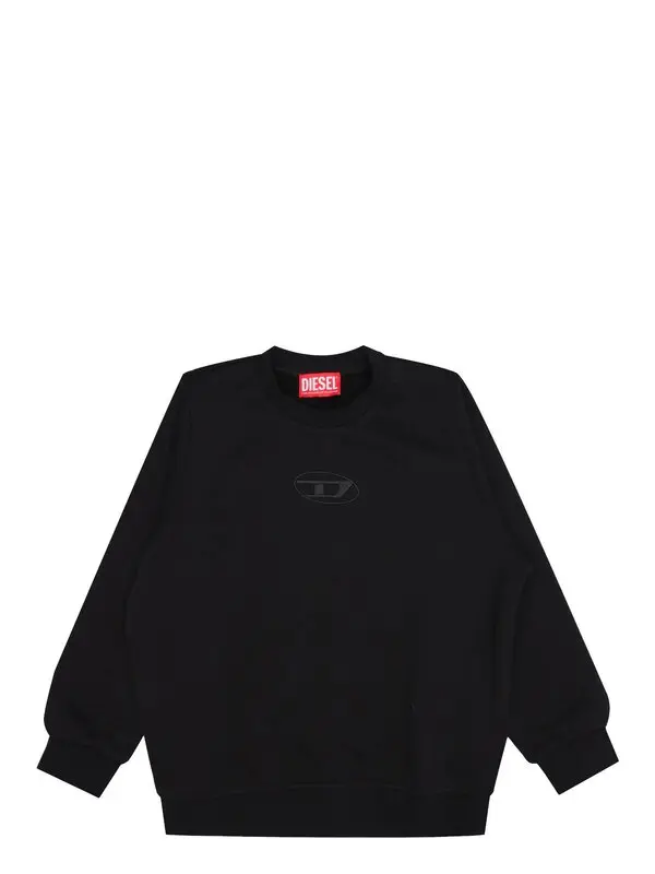 DIESEL® Sweatshirt With Embroidered Logo - Black