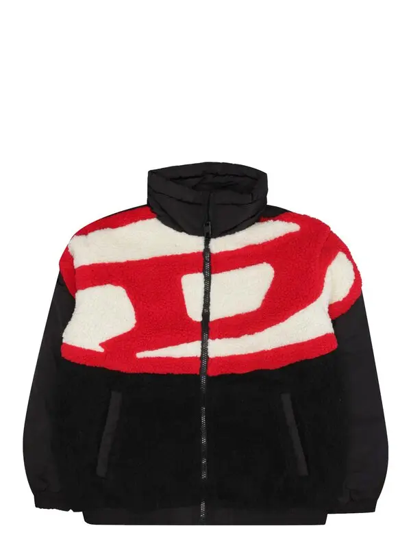 Diesel Fleece Jacket With Logo - Black