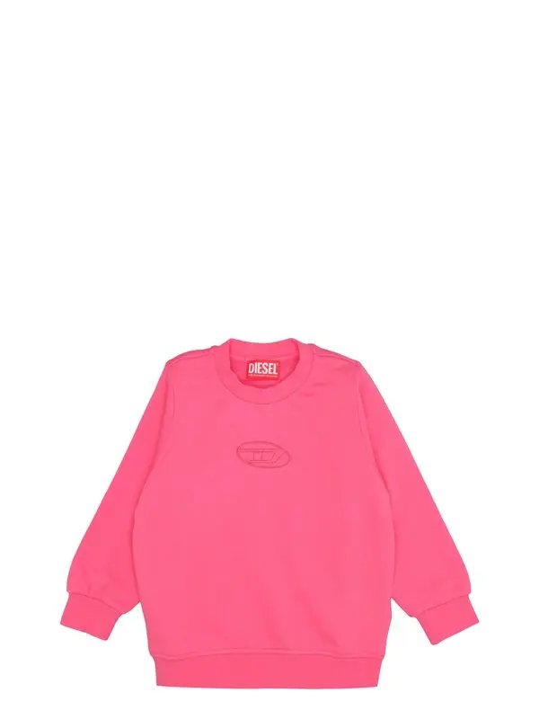 DIESEL® Crewneck With Embroidered Logo - Pink