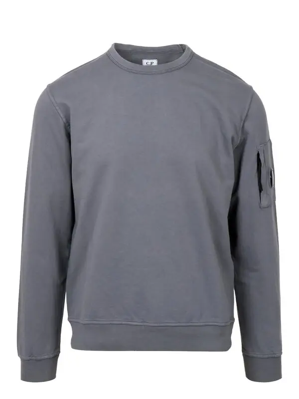C.P. COMPANY Cotton Crewneck Sweater - Grigio Antracite