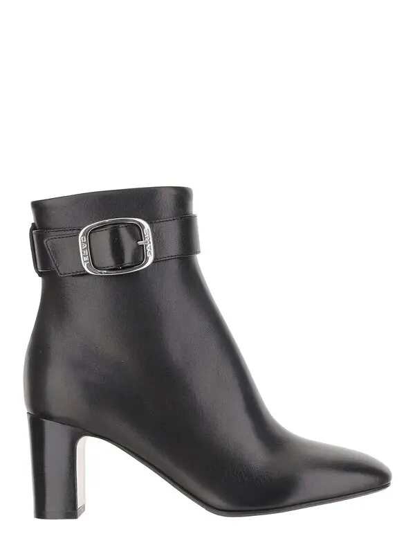 CAREL Thelma Leather Ankle Boots - Black