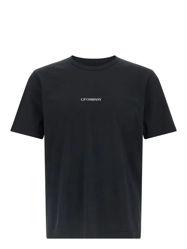 C.P. COMPANY Logo T Shirt - Black