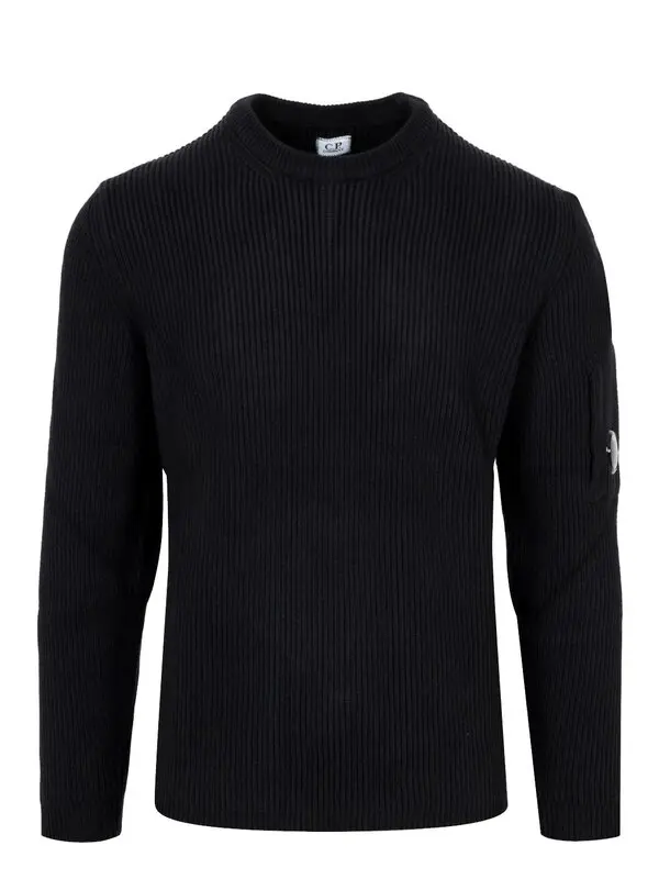 C.P. COMPANY Cotton Blend Sweater - Black