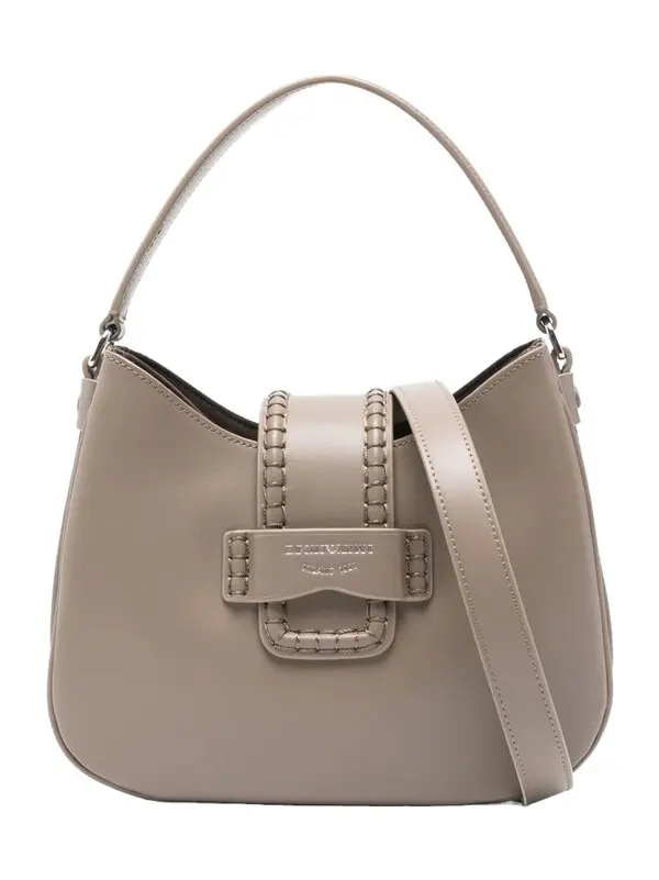 Emporio Armani Small Leather Shoulder Bag - Dove Grey