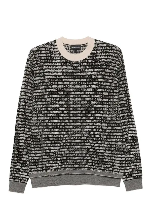 Emporio Armani Crewneck Wool Jumper - Black