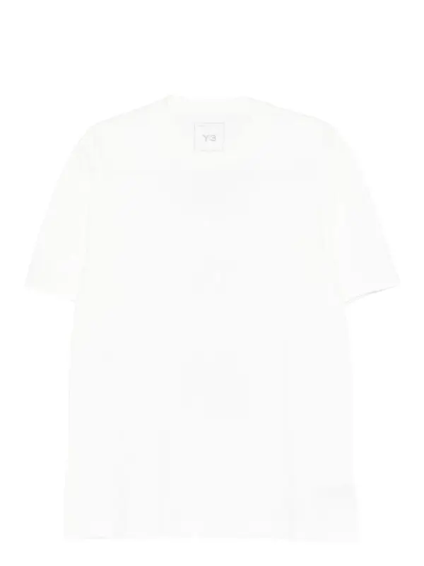 Y3 Logo Cotton T Shirt - White