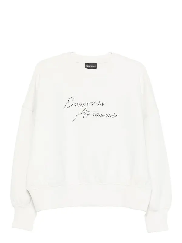 Emporio Armani Logo Crewneck Sweatshirt - Ivory