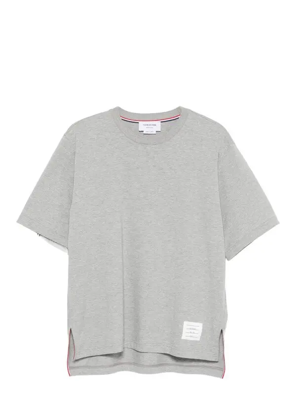 Thom Browne Oversized Cotton T Shirt - Light Grey