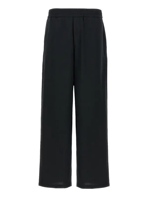 Ami Wool Wide Leg Pants - Gray