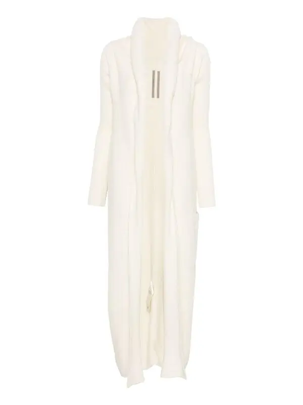 Rick Owens Knitted Long Cardigan - White